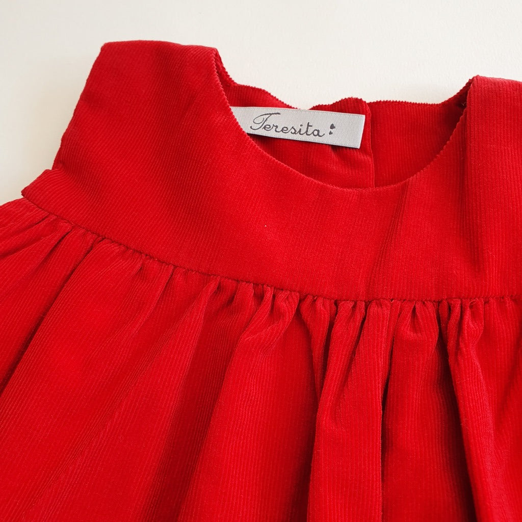 Vestido - Jumper cotelé rojo – Teresita Petite